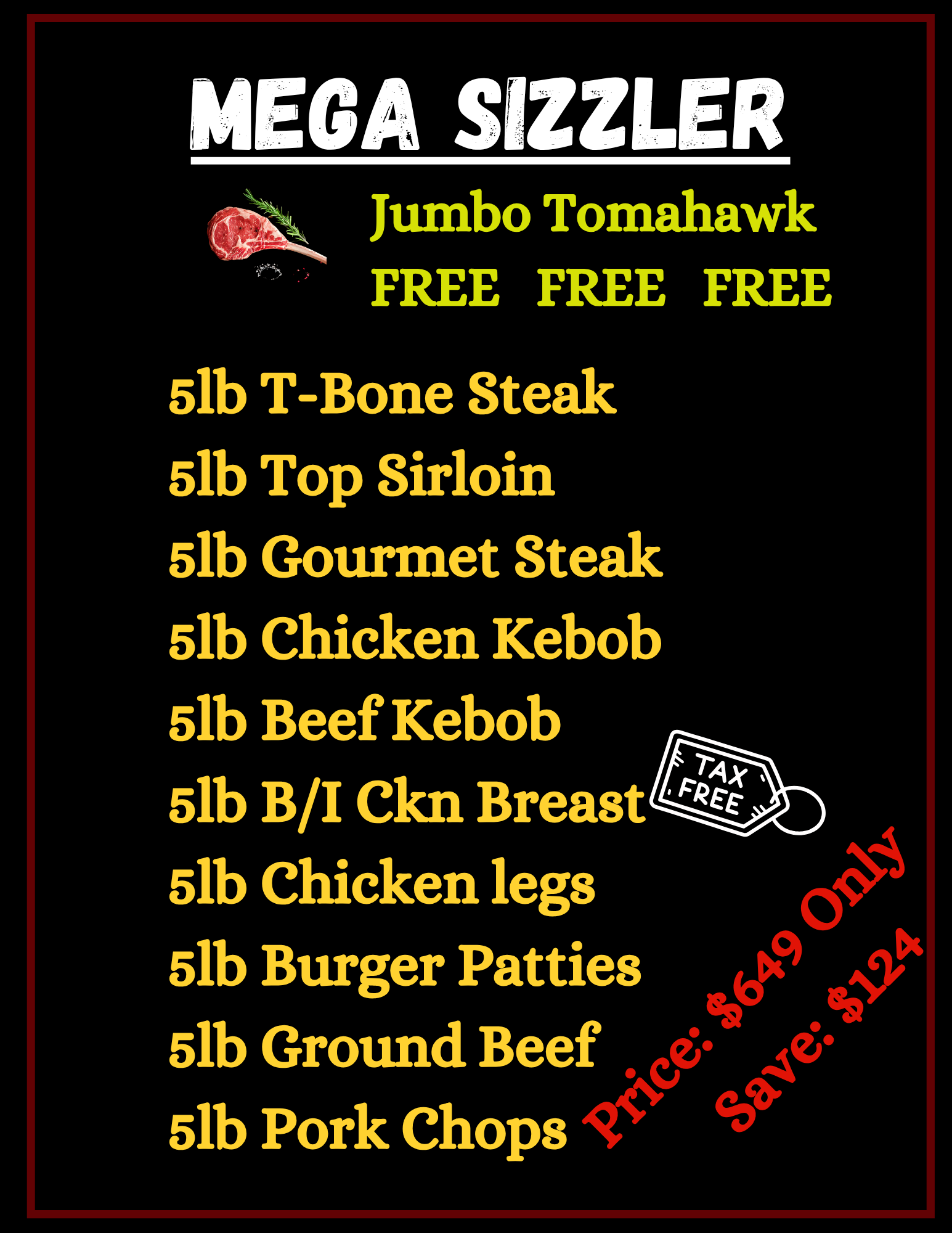 The Beckwith Butcher Mega Sizzler